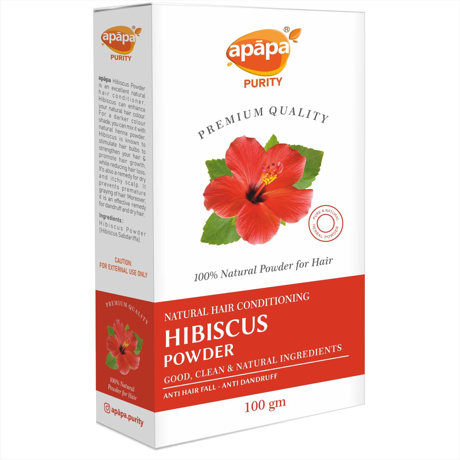 Hibiscus Powder For Hair | APĀPA Anti Hairfall, Antidandruff Hibiscus ...